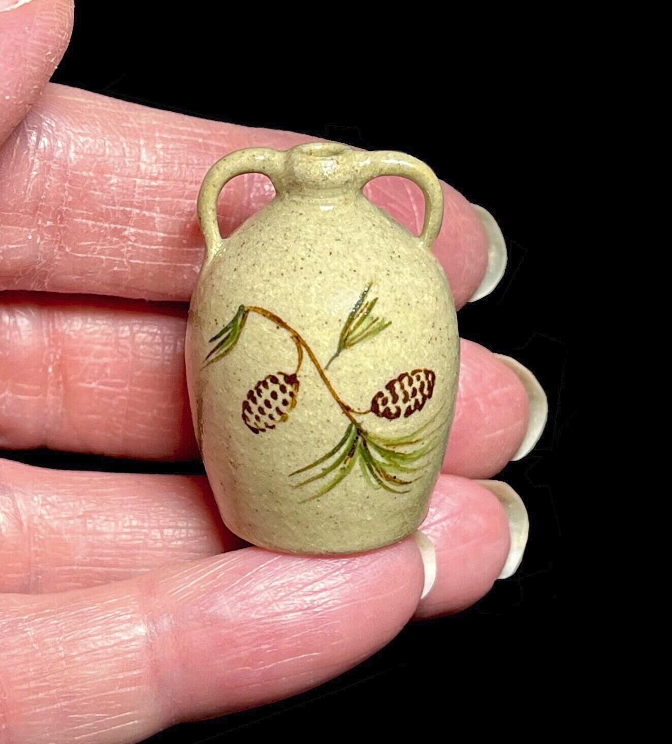 IGMA Jane Graber Pottery - Double Handle Pine Cone Jug -dollhouse ...
