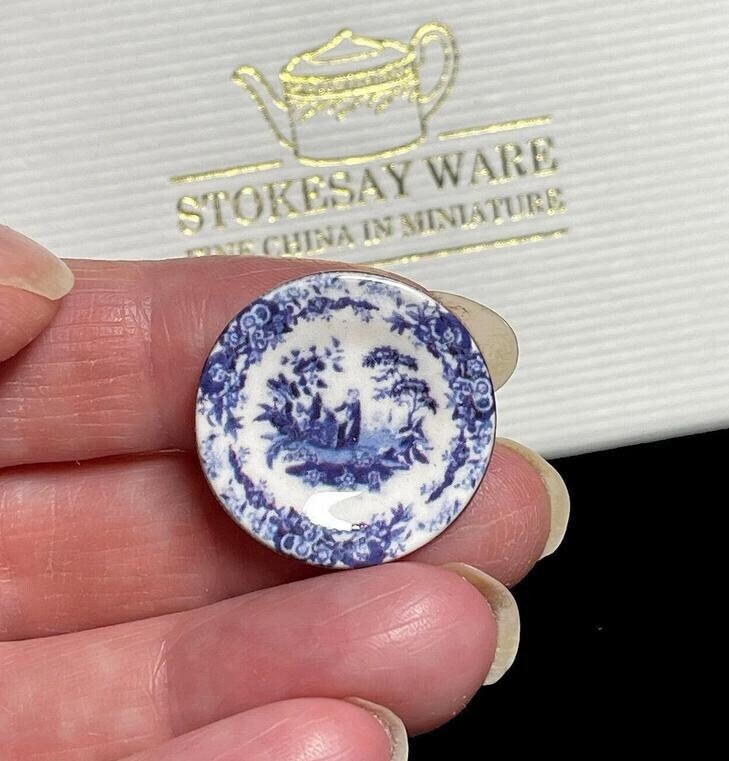 IGMA Pottery - Genuine Blue Stokesay Ware Plate From London UK - Rare ...