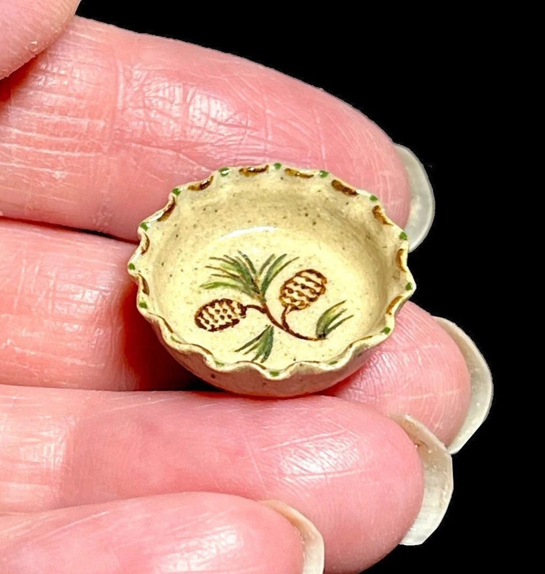 IGMA Jane Graber Pottery - Super Rare Pine Cone Pie Dish -dollhouse ...