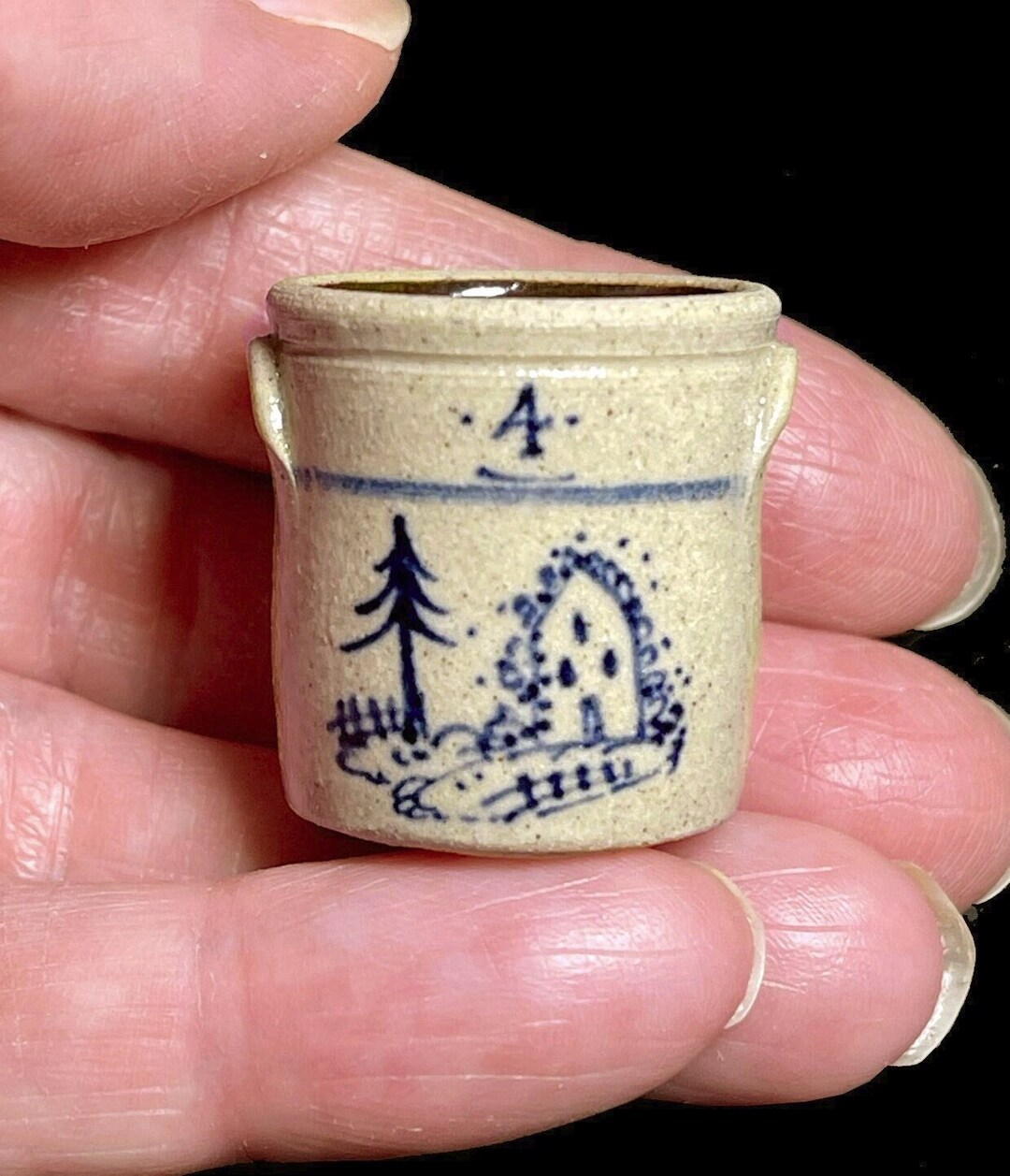 IGMA Jane Graber Pottery - Lone Pine Tree House Crock - Dollhouse ...