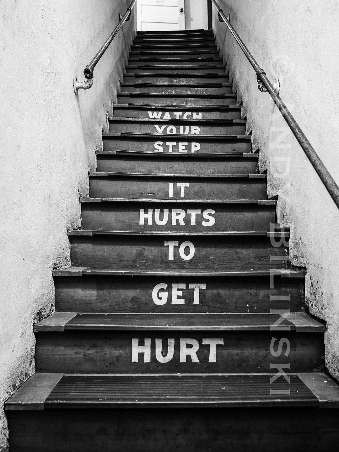 Old Staircase Print , Staircase Lettering, Stairwell Wall Decor, Foyer ...