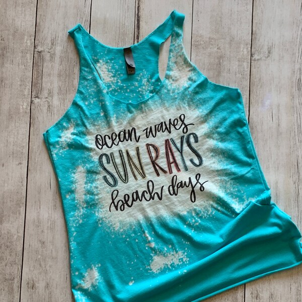 Bleached Tank Top - Etsy