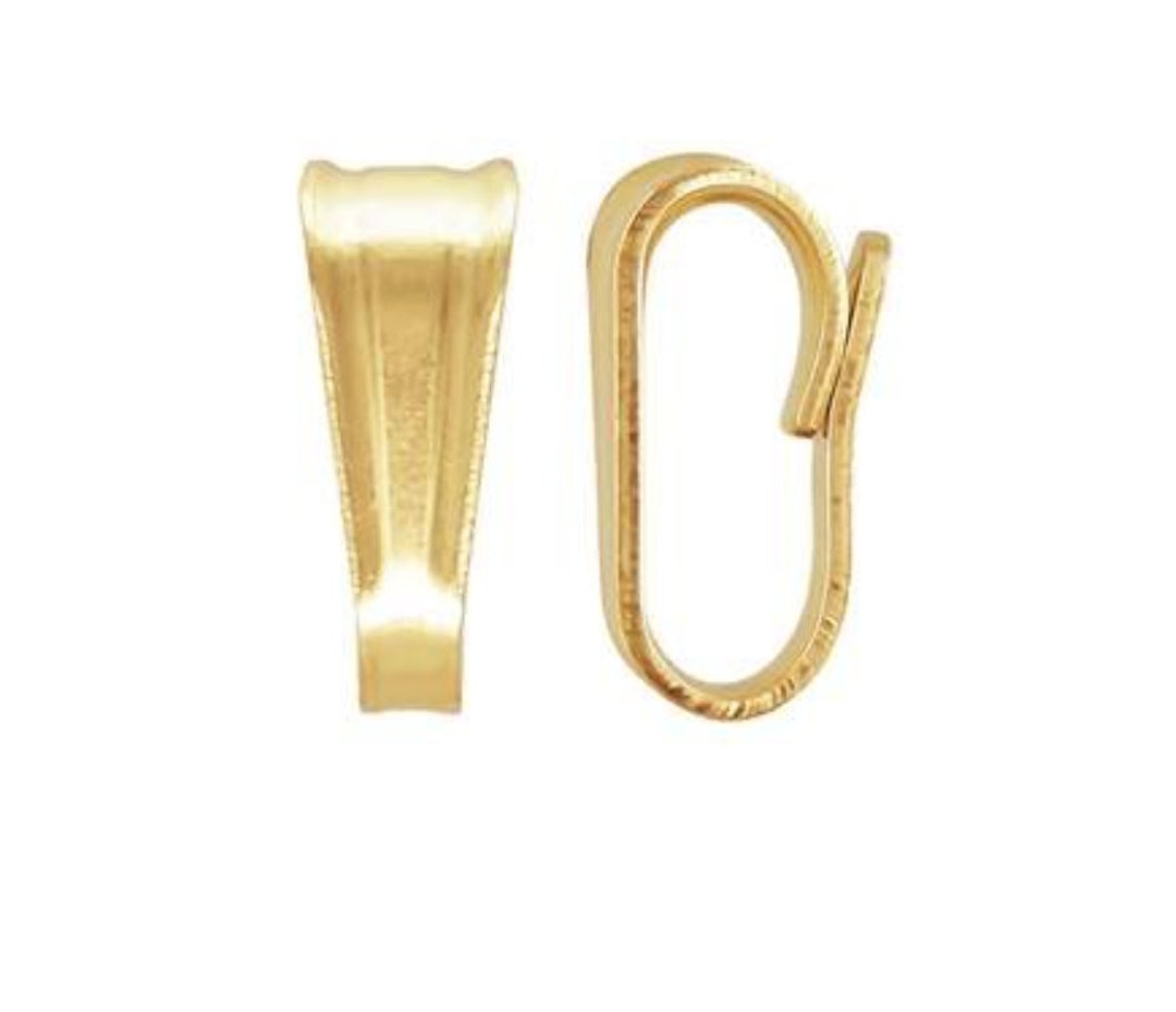 10pc 14K Gold-filled Locket Bails Snap-on Bails Gold Filled - Etsy