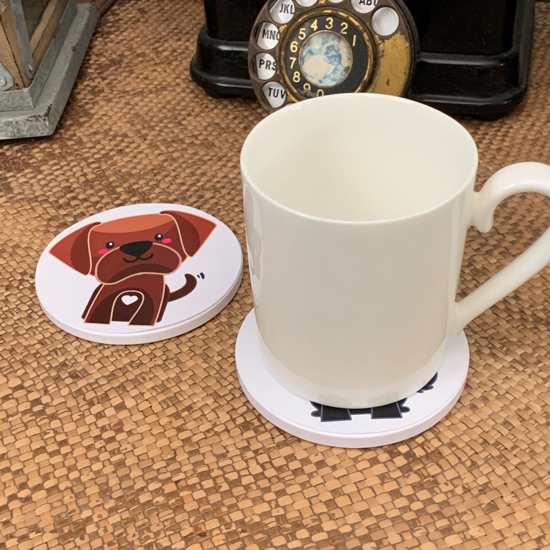 Dogs Coasters Set of 4 Ceramic Personalized - Etsy