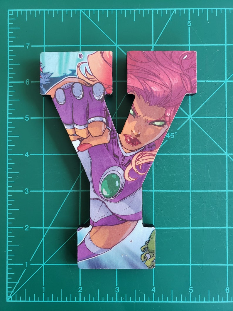 DC Teen Titans Wooden Comic Book Letter (5.5 In.) - F, J, & Y ONLY ...