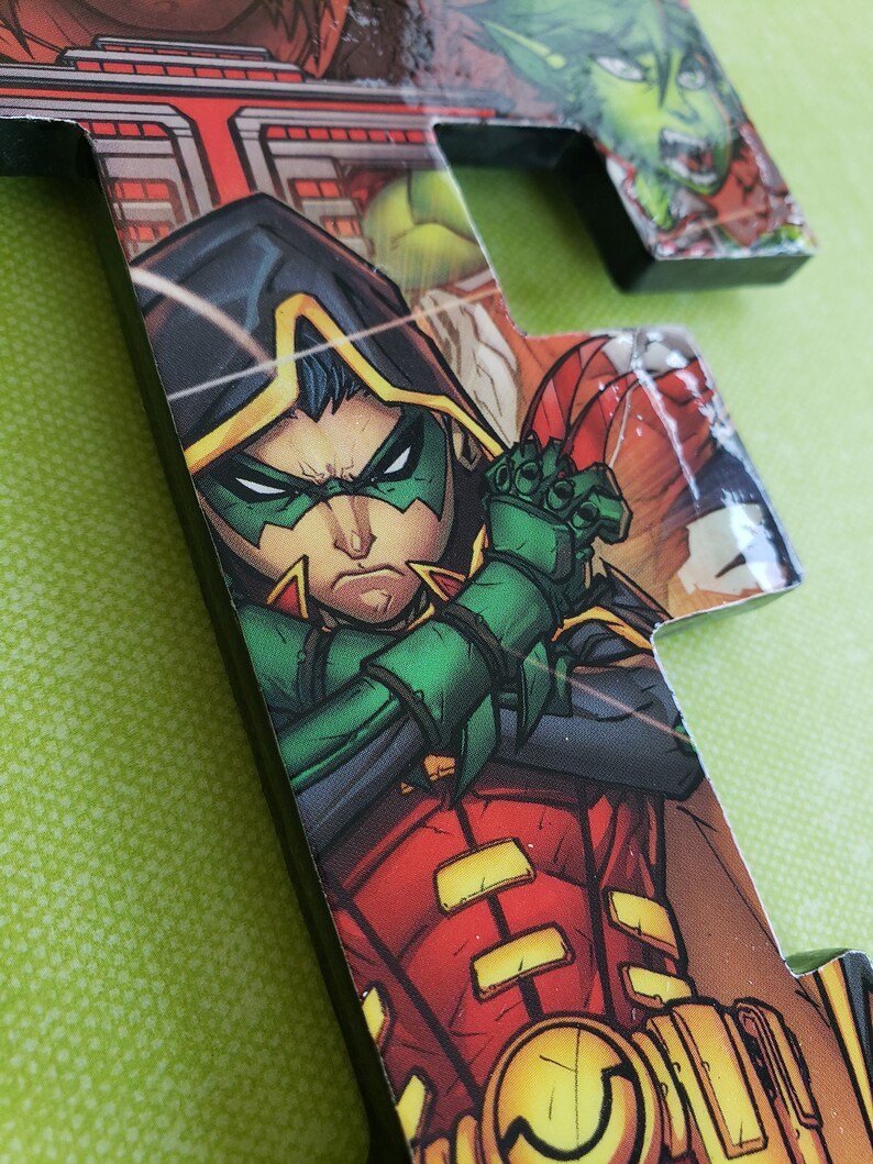 DC Teen Titans Wooden Comic Book Letter (5.5 In.) - F, J, & Y ONLY ...