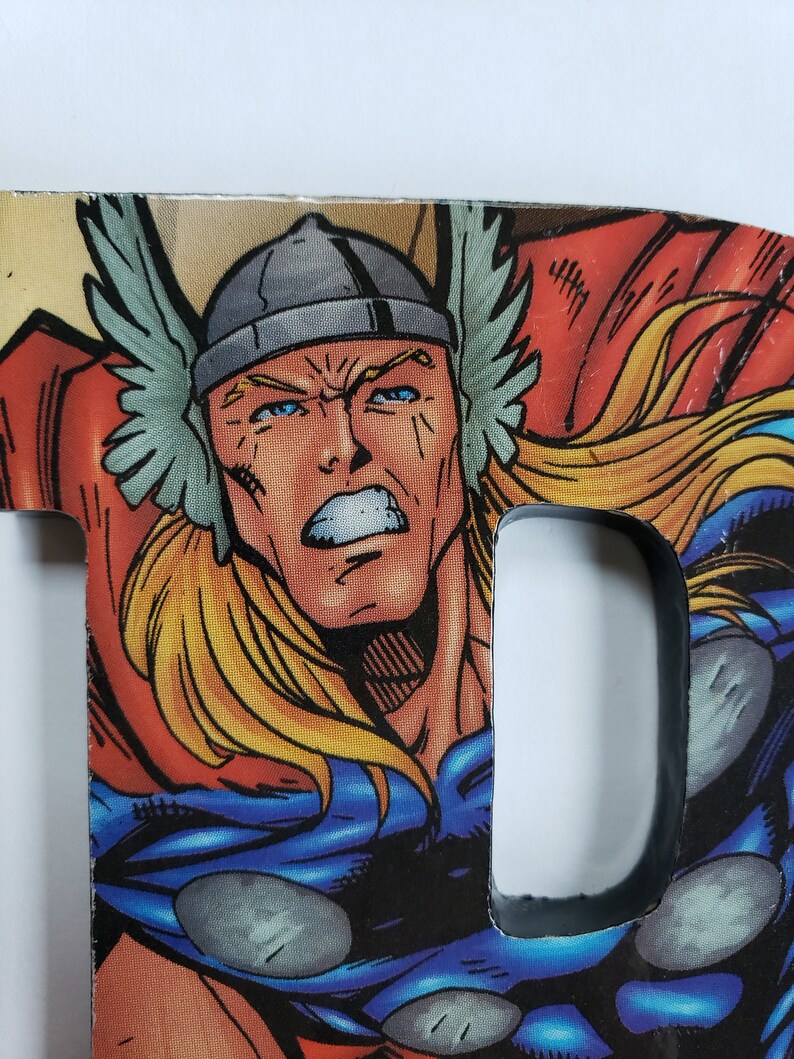 Thor Comic Book Wooden Letter 5.5 in. F T & P ONLY | Etsy