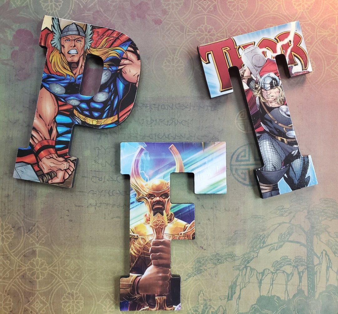 Thor Comic Book Wooden Letter 5.5 In. F, T, & P ONLY Ready to Ship - Etsy