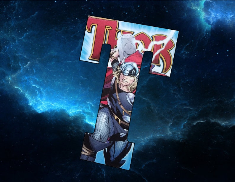 Thor Comic Book Wooden Letter 5.5 In. F T & P ONLY - Etsy