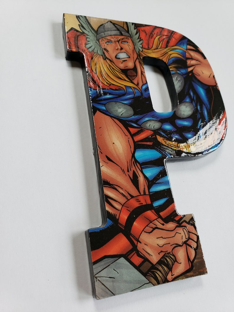 Thor Comic Book Wooden Letter 5.5 In. F T & P ONLY - Etsy
