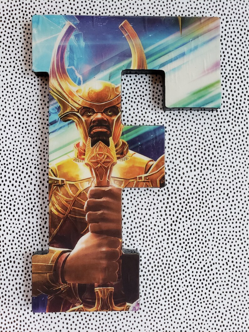 Thor Comic Book Wooden Letter 5.5 In. F T & P ONLY - Etsy