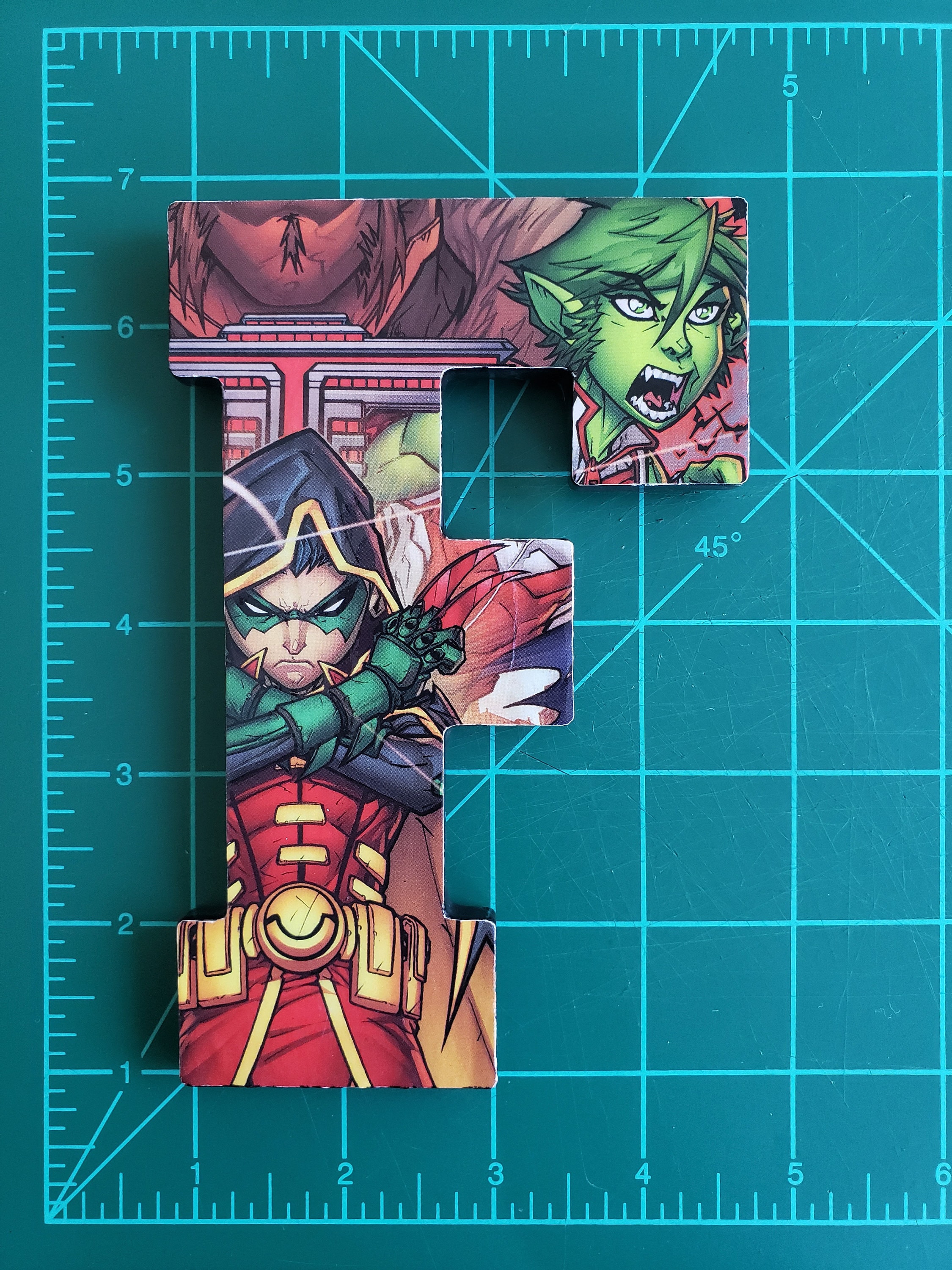 DC Teen Titans Wooden Comic Book Letter (5.5 In.) - F, J, & Y ONLY ...