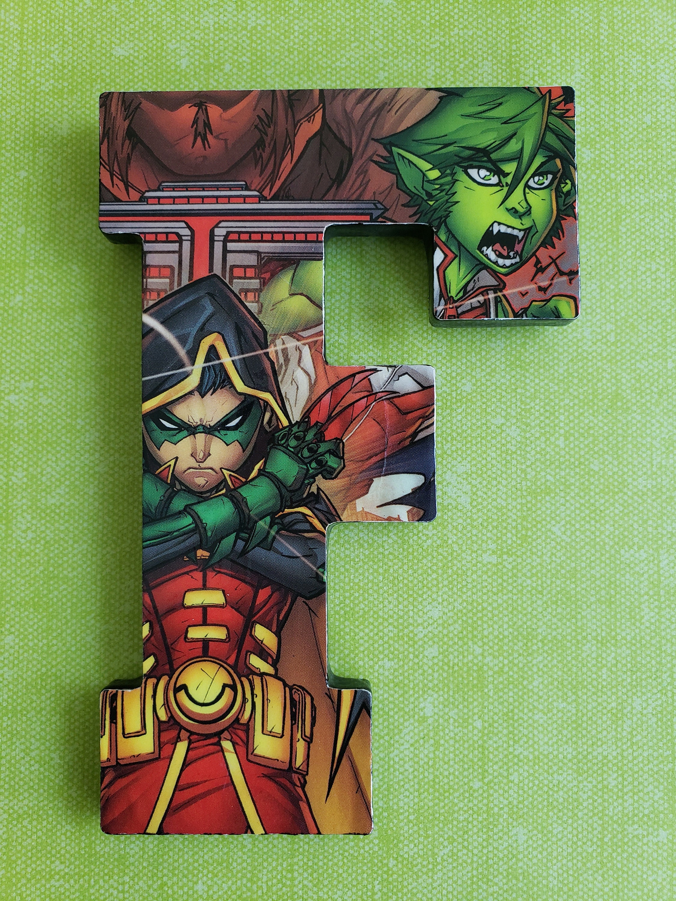 DC Teen Titans Wooden Comic Book Letter (5.5 In.) - F, J, & Y ONLY ...
