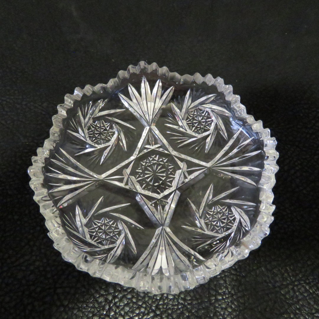 Cut Crystal Glass Dish Possible Bleikristal Crystal 5 Wide 1 Tall Dish ...