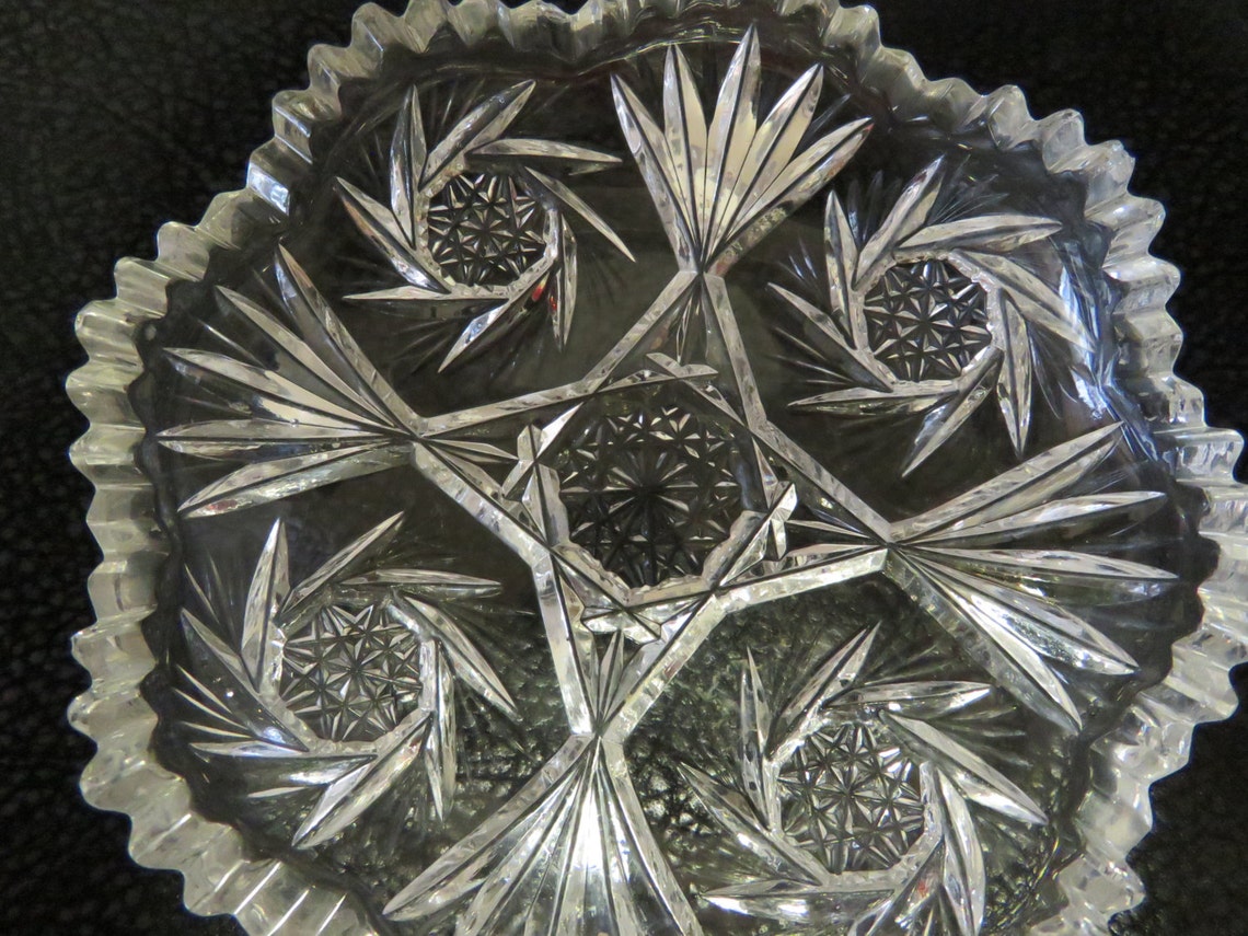Cut Crystal Glass Dish Possible Bleikristal Crystal 5 Wide 1 Tall Dish ...