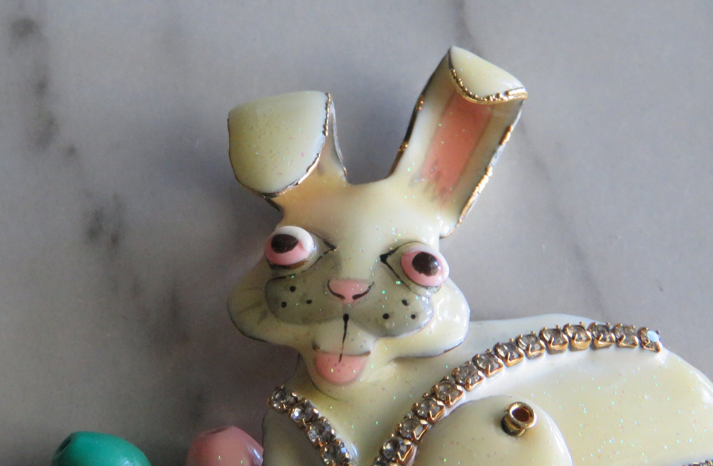 Lunch at the Ritz Gold Tone Brooch Large Easter Bunny Has | Etsy