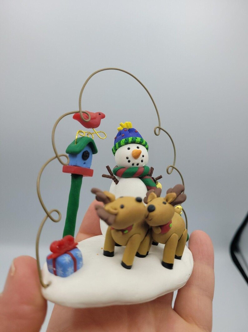 Kirkland Signature Hand Made Clay Jolly Holiday Snowman Christmas Tree ...