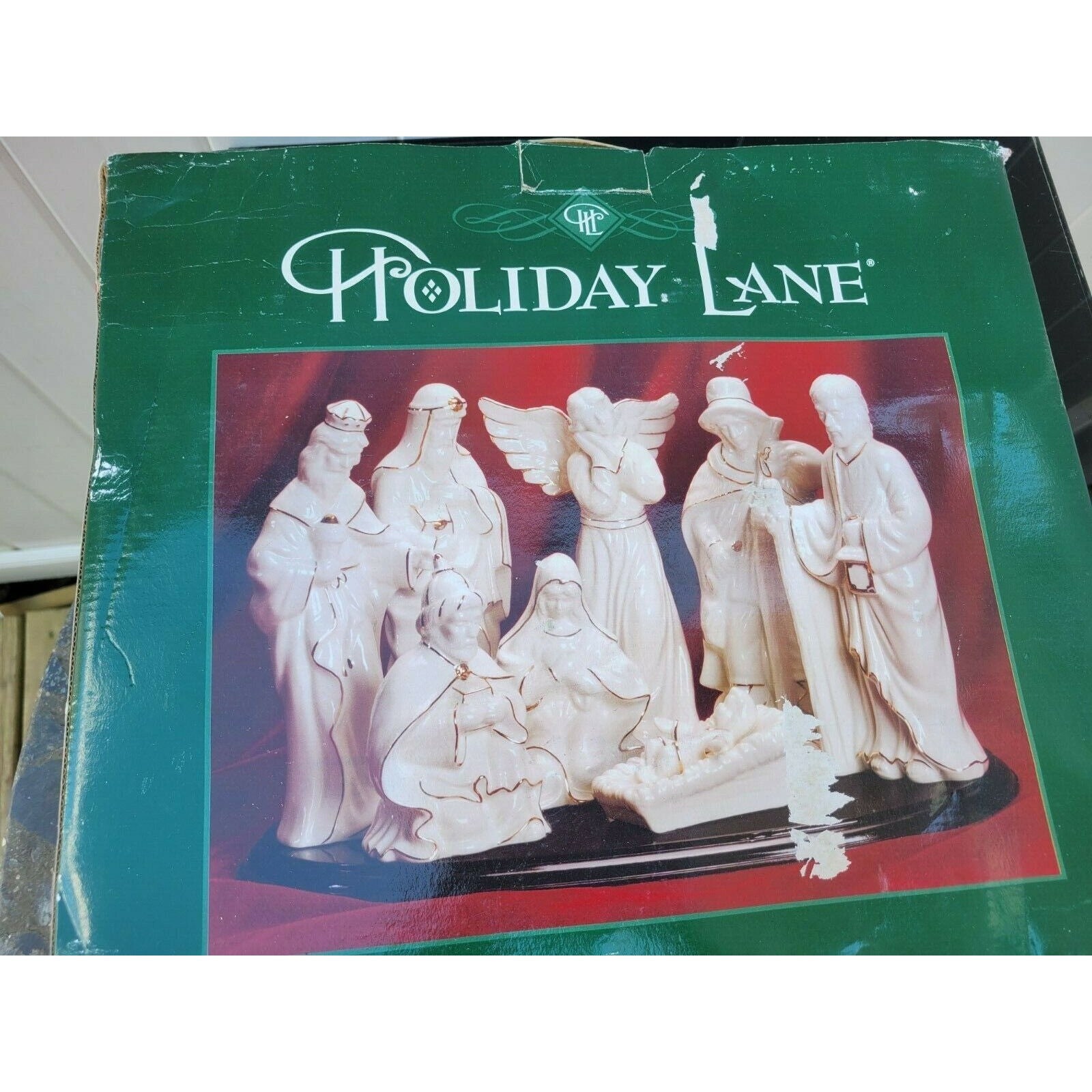 Holiday Lane Vintage 2003 8-piece Christmas Nativity Set Jade Glazed ...