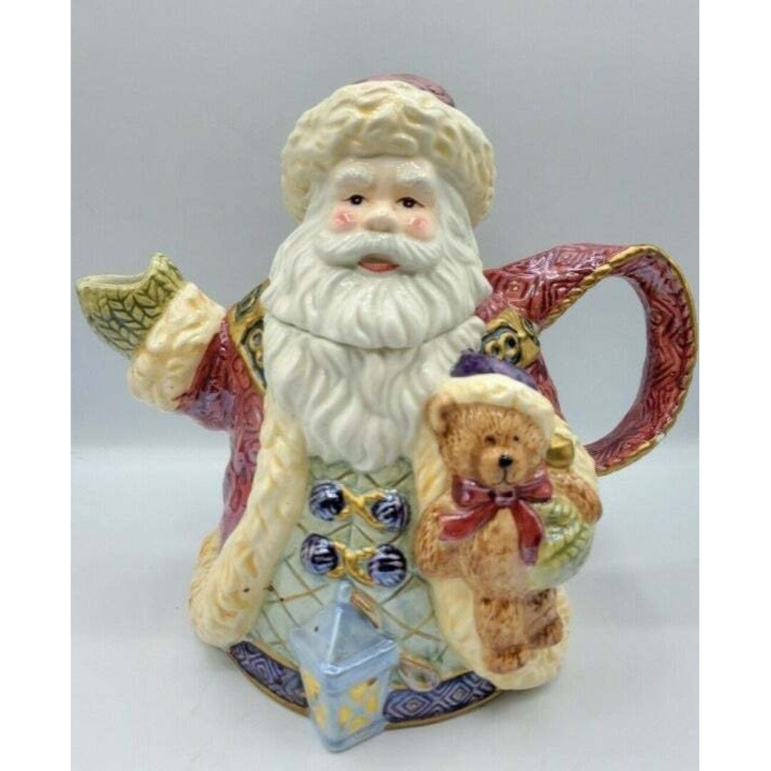 Bella Casa Ganz Santa Claus Tea Pot 8.5" Pitcher Glazed Ceramic ...