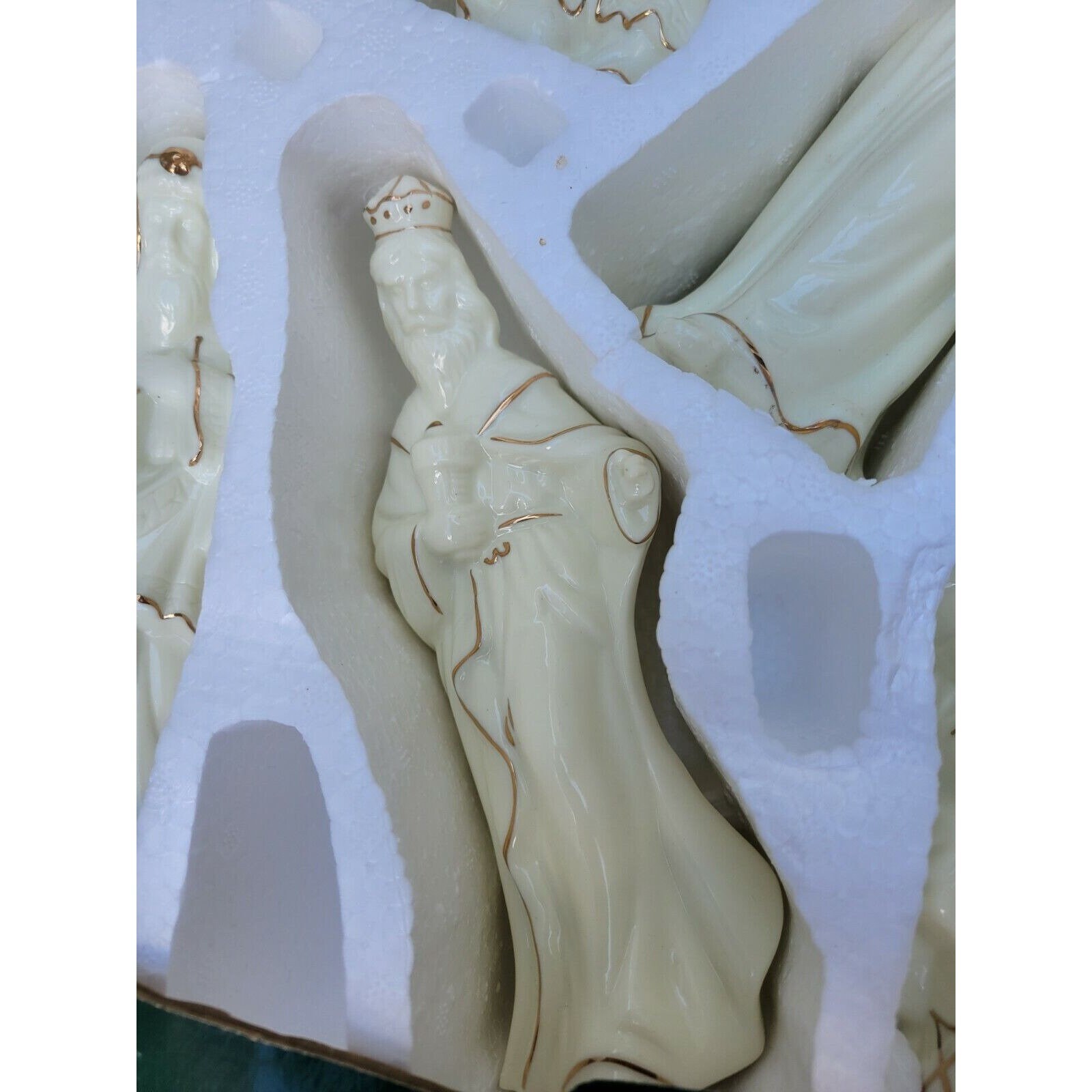 Holiday Lane Vintage 2003 8-piece Christmas Nativity Set Jade Glazed ...