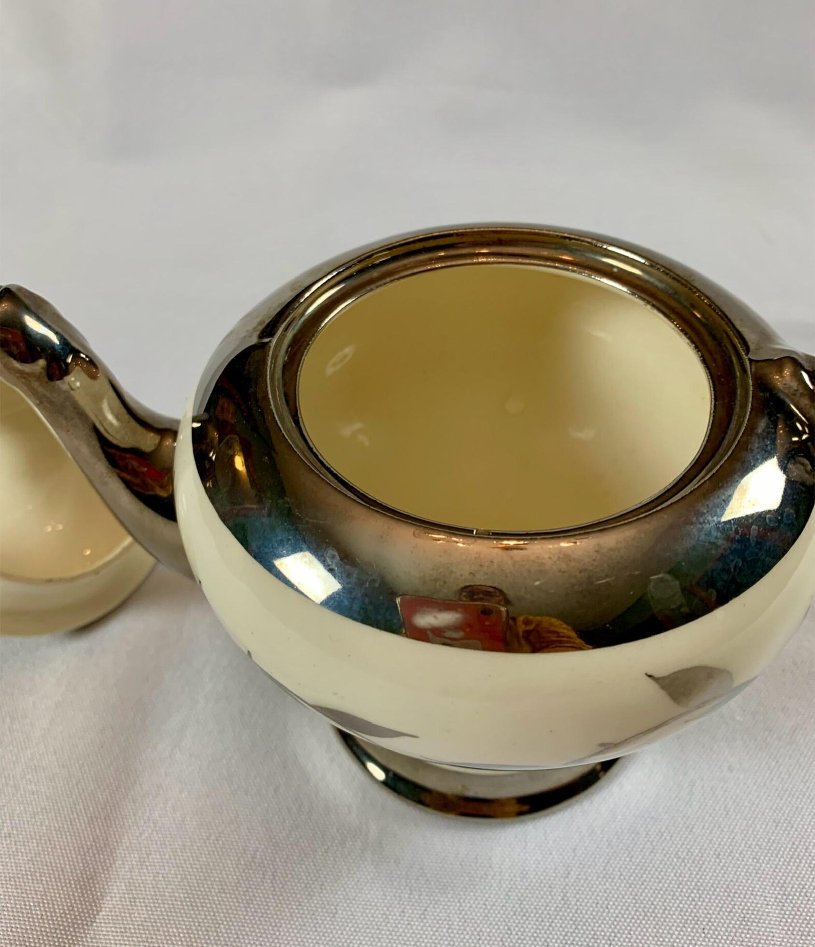 Myott & Sons Lusterware and Silver Teapot - Etsy