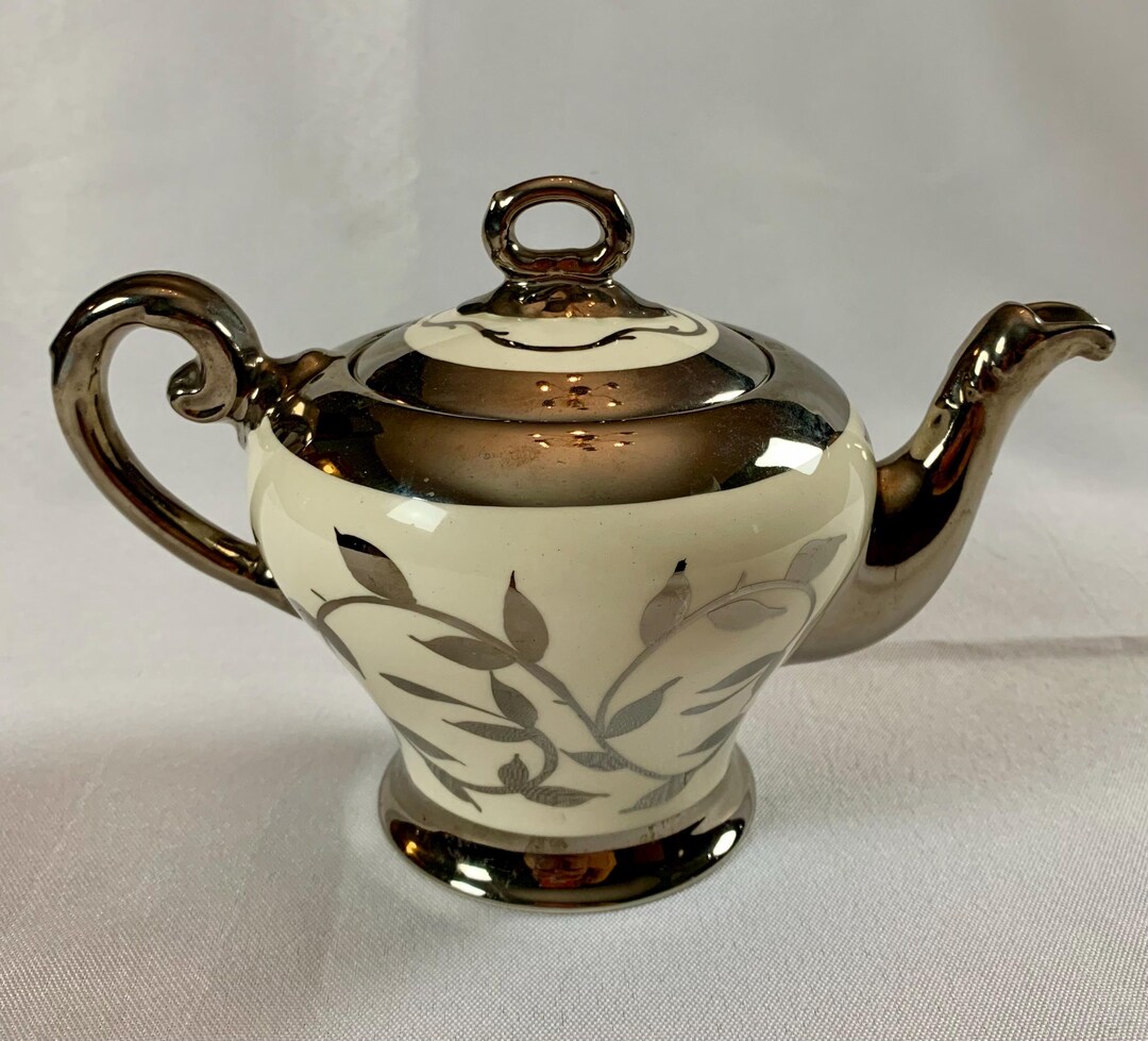 Myott & Sons Lusterware and Silver Teapot - Etsy