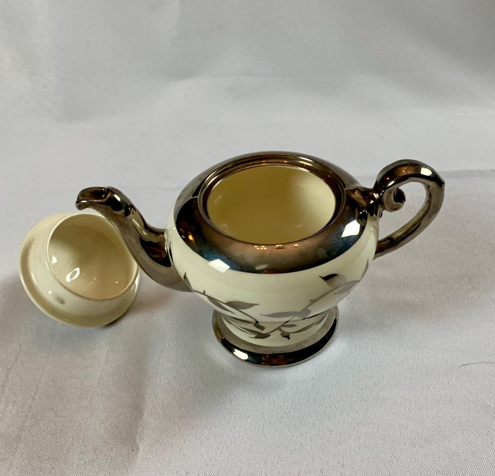 Myott & Sons Lusterware and Silver Teapot - Etsy
