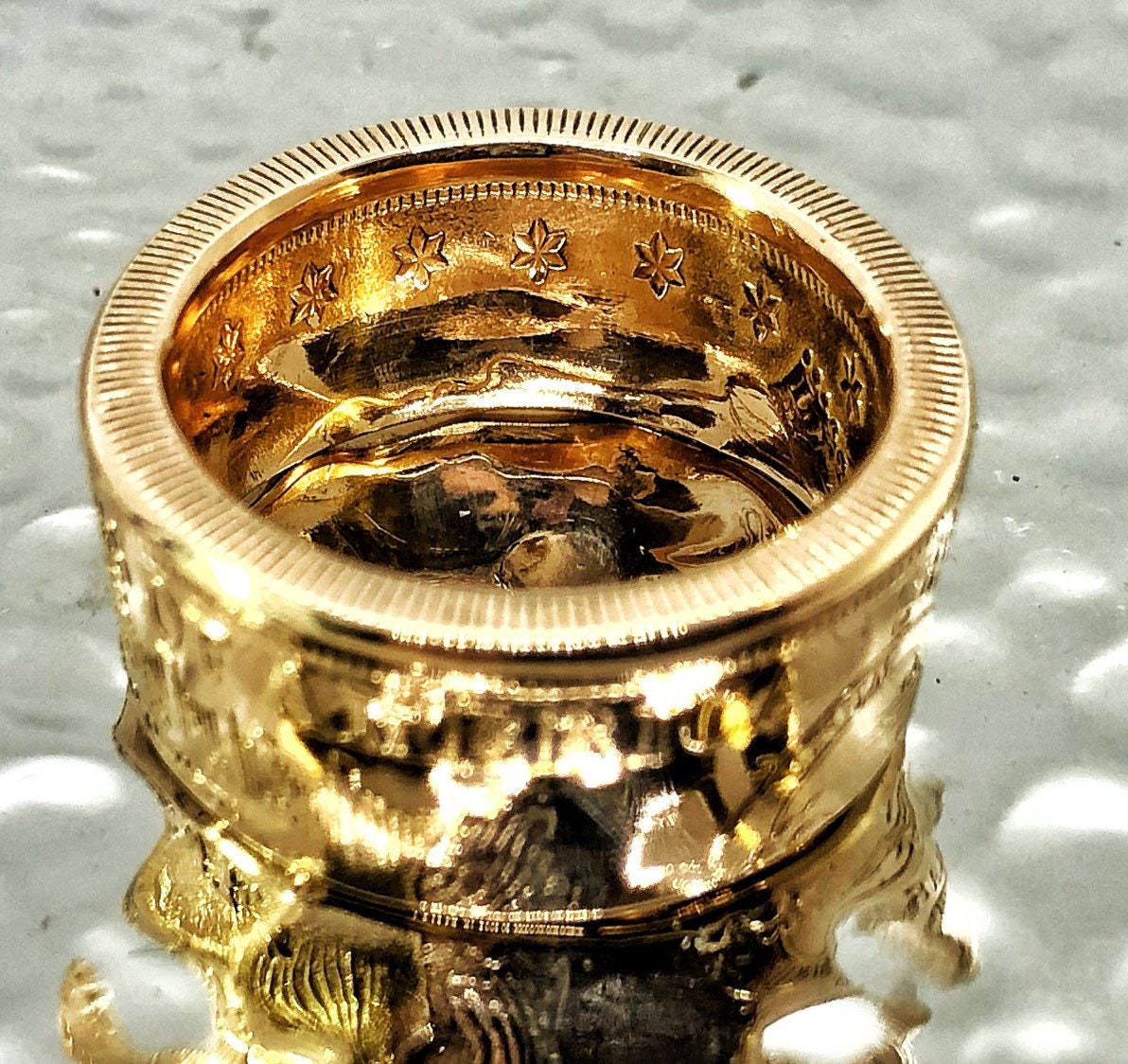 American Coin Gold 22K Double Eagle Ring Mens Womens Vintage | Etsy