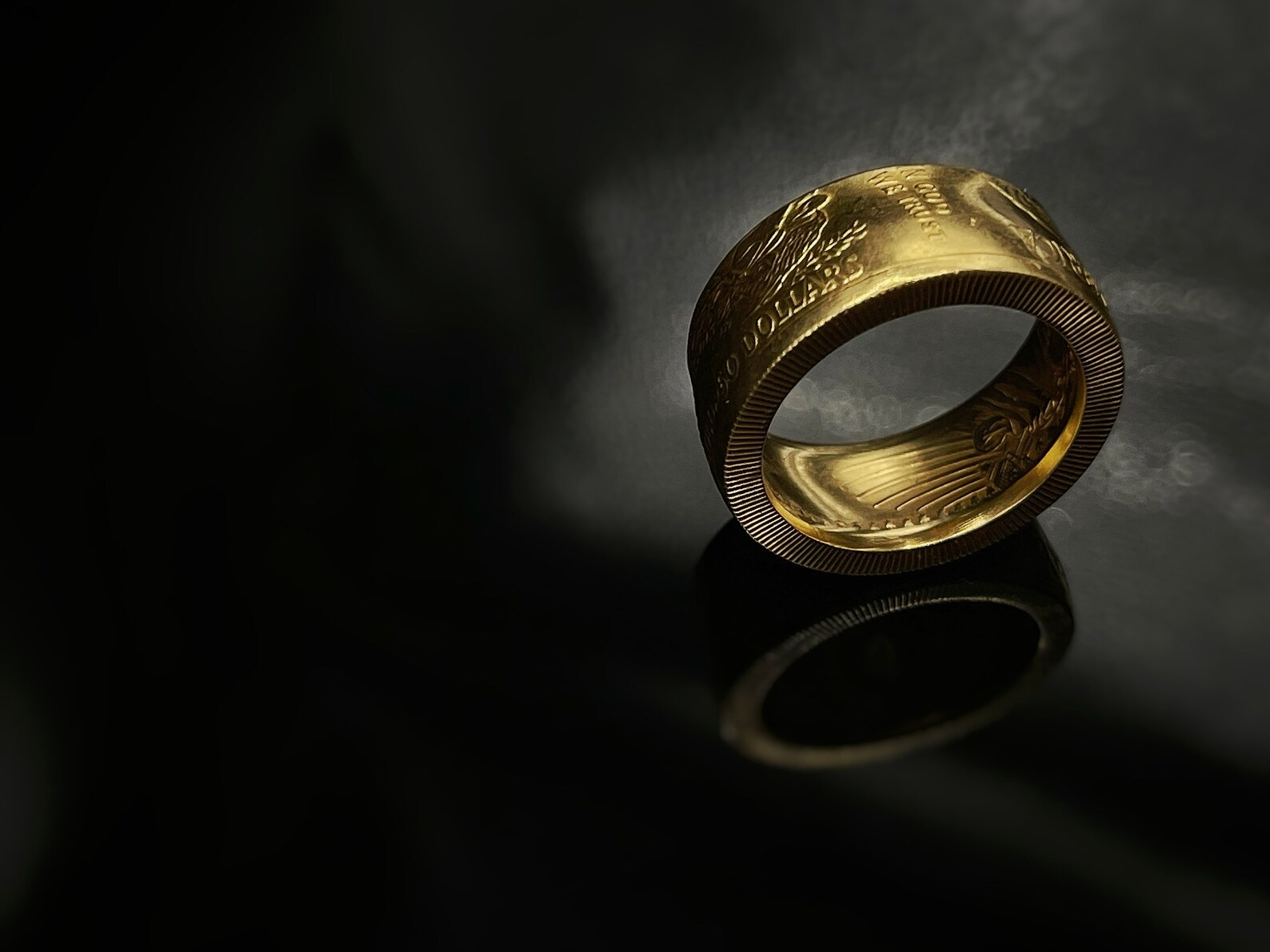 United States of America Coin Gold 22K Eagle Ring Mens Womens | Etsy