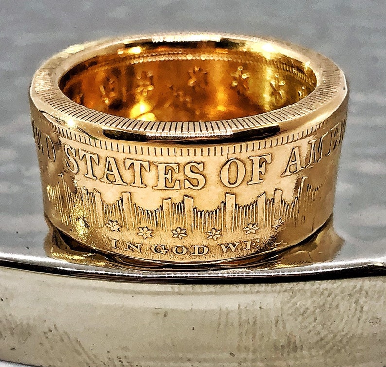 American Coin Gold 22K Double Eagle Ring Mens Womens Vintage - Etsy