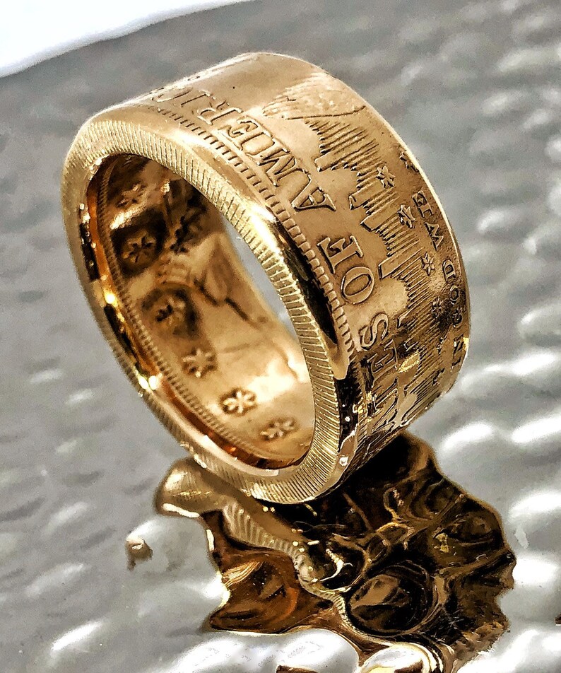 American Coin Gold 22K Double Eagle Ring Mens Womens Vintage - Etsy