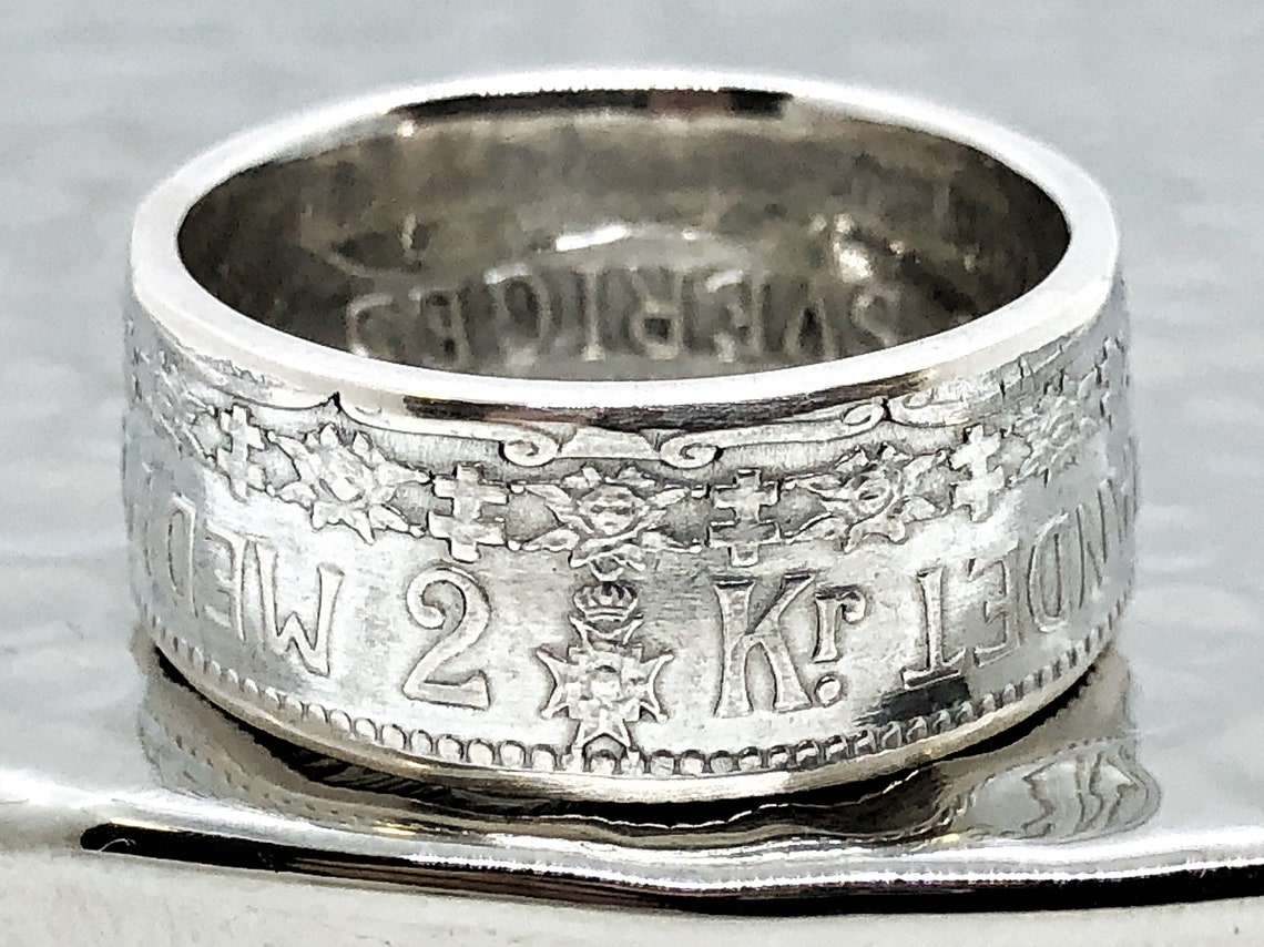 Swedish Sweden Hand-forged Coin Ring Made From Authentic - Etsy