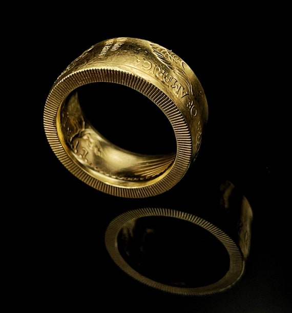 United States of America Coin Gold 22K Eagle Ring Mens Womens | Etsy