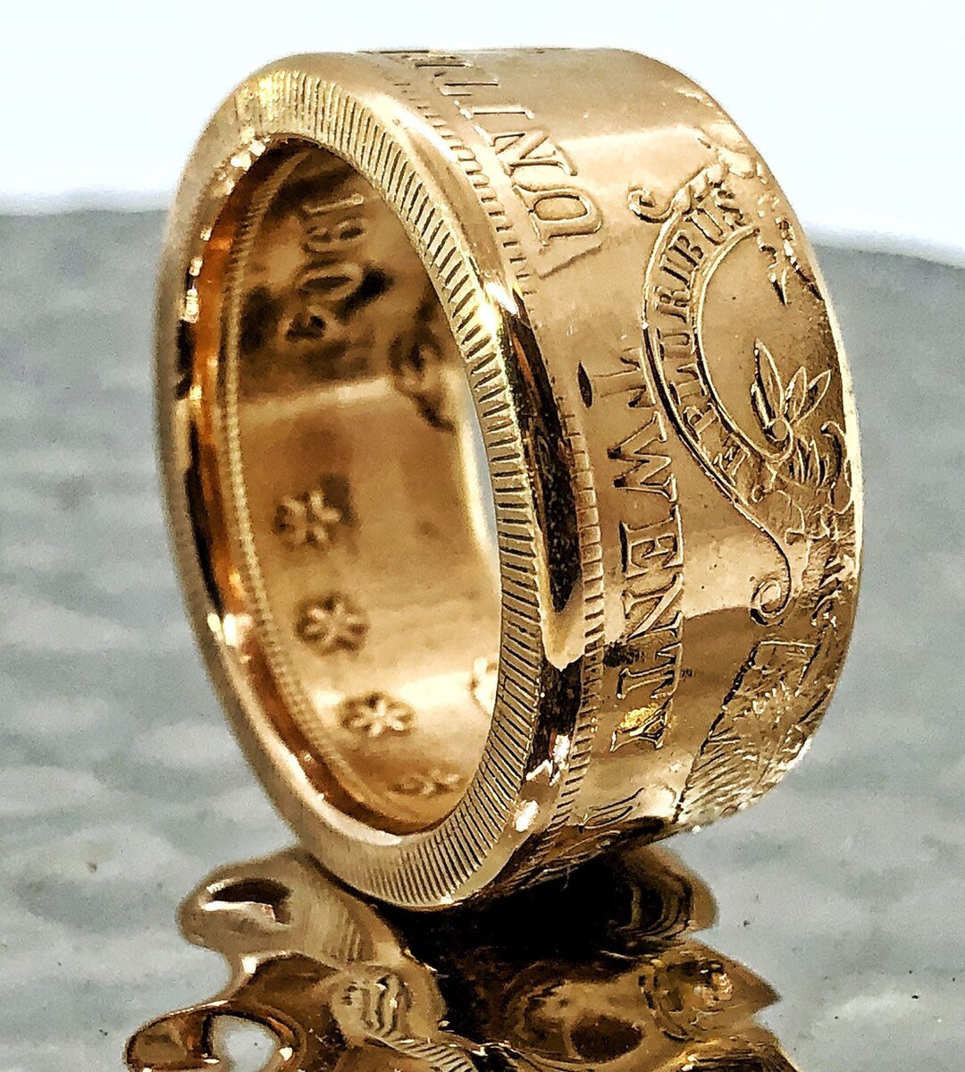 American Coin Gold 22K Double Eagle Ring Mens Womens Vintage Weddings ...