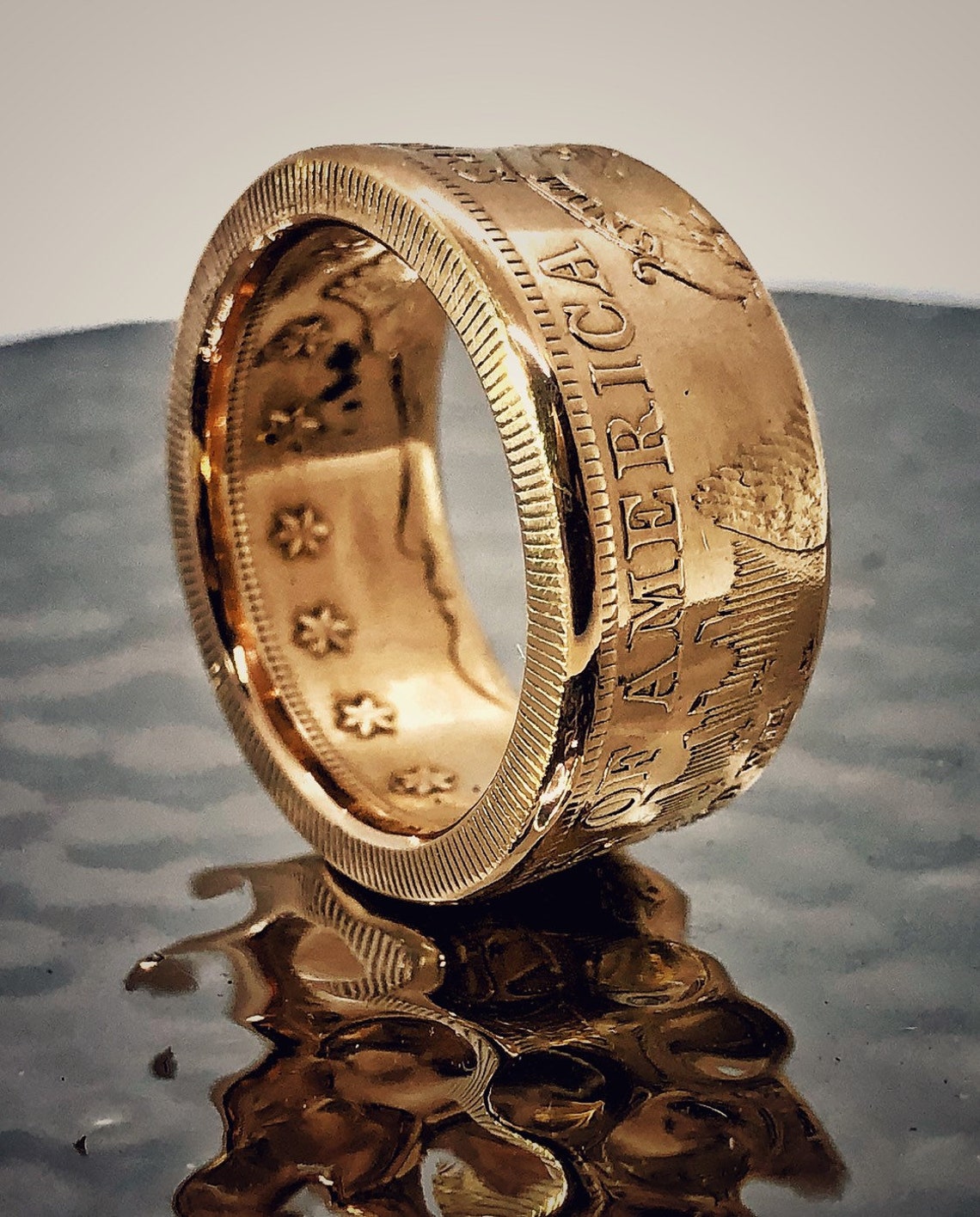 American Coin Gold 22K Double Eagle Ring Mens Womens Vintage - Etsy