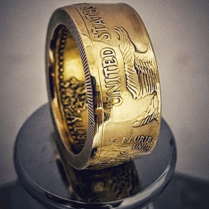 United States of America Coin Gold 22K Eagle Ring Mens Womens Vintage ...