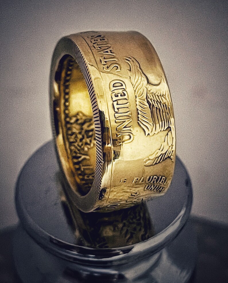 United States of America Coin Gold 22K Eagle Ring Mens Womens - Etsy