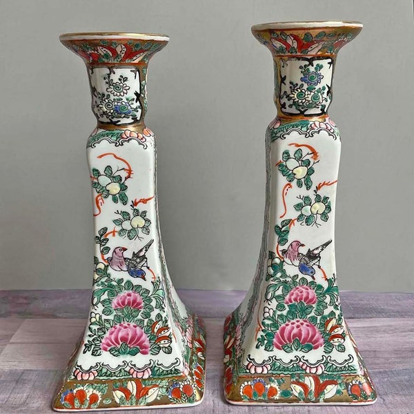 Painted Candlesticks - Etsy