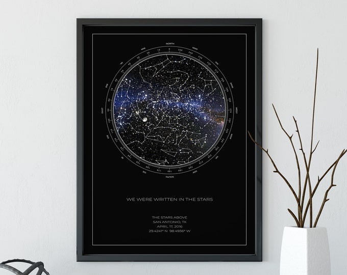 Beautiful Custom Star Maps and Gifts by TheStarsAboveCo on Etsy