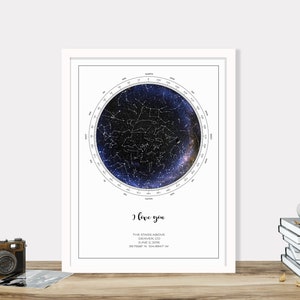 Custom Star Map, Romantic Gift, Personalized Gift for Valentine's Day ...