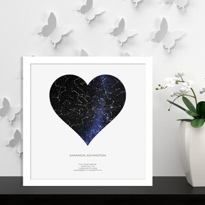 Custom Star Map Night Sky Poster Constellation Map Night Sky Star Map ...