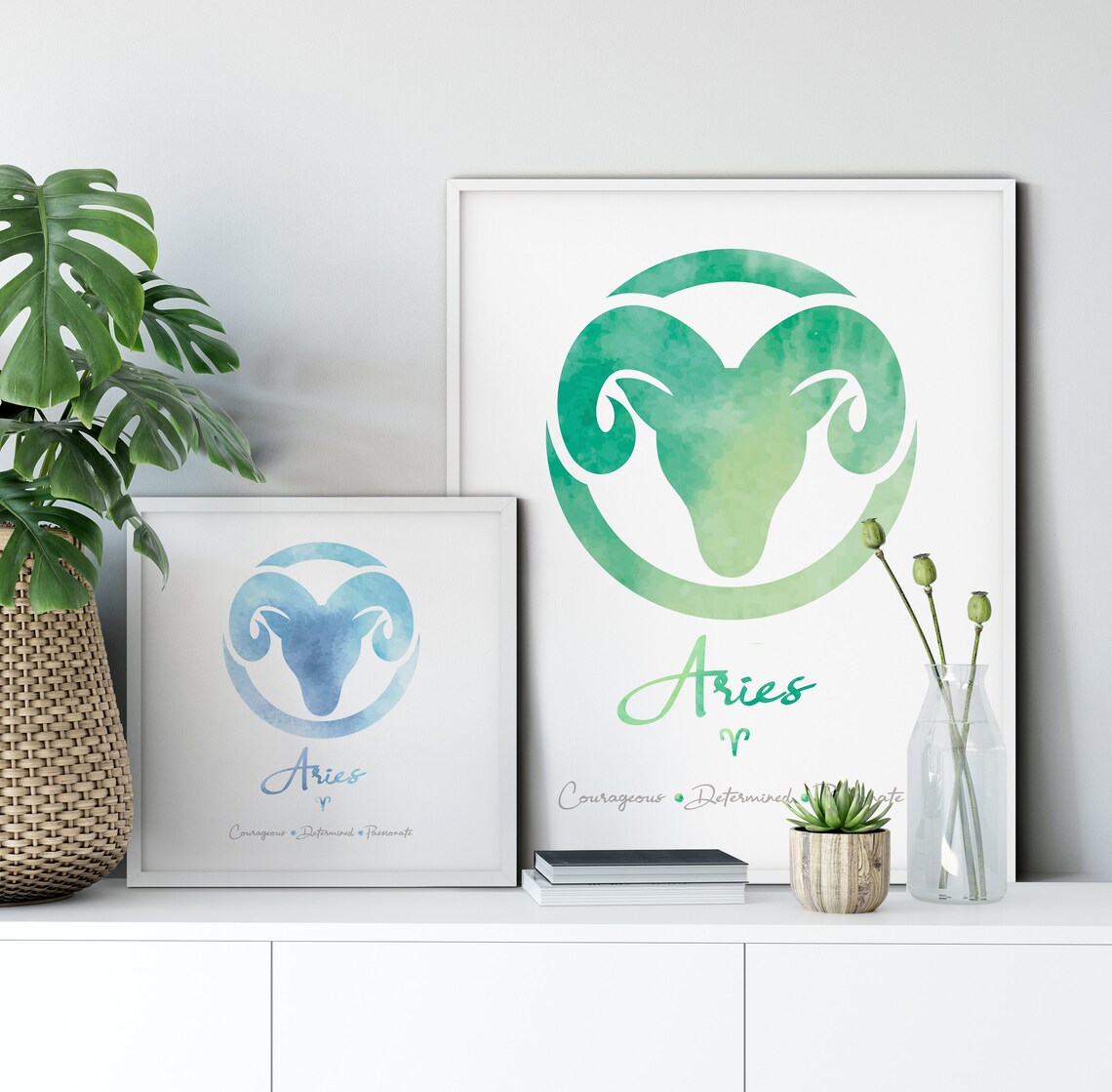 Aries Wall Art Printable Aries Gift Astrology Print Nursery - Etsy