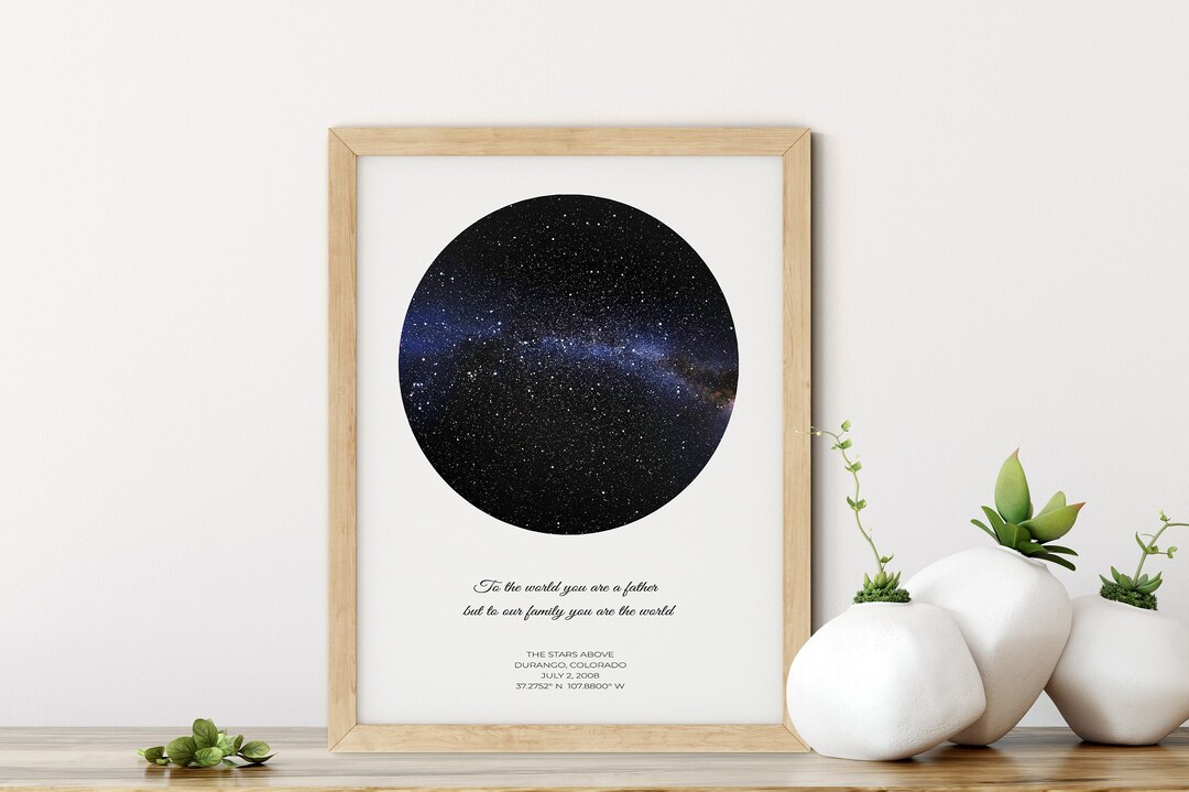 Custom Star Map Astronomical Map Starry Sky Wall Art Unique - Etsy
