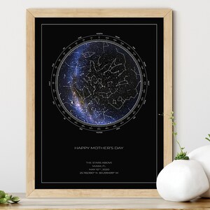 Custom Star Maps Celestial Map Night Sky Poster Constellation Map ...