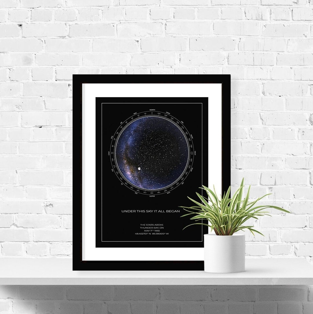 Custom Star Map, Personalized Gift, Night Sky Star Map, Under the Stars ...