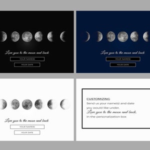 Custom Moon Phases Artwork Moon Wall Decor Celestial Art - Etsy