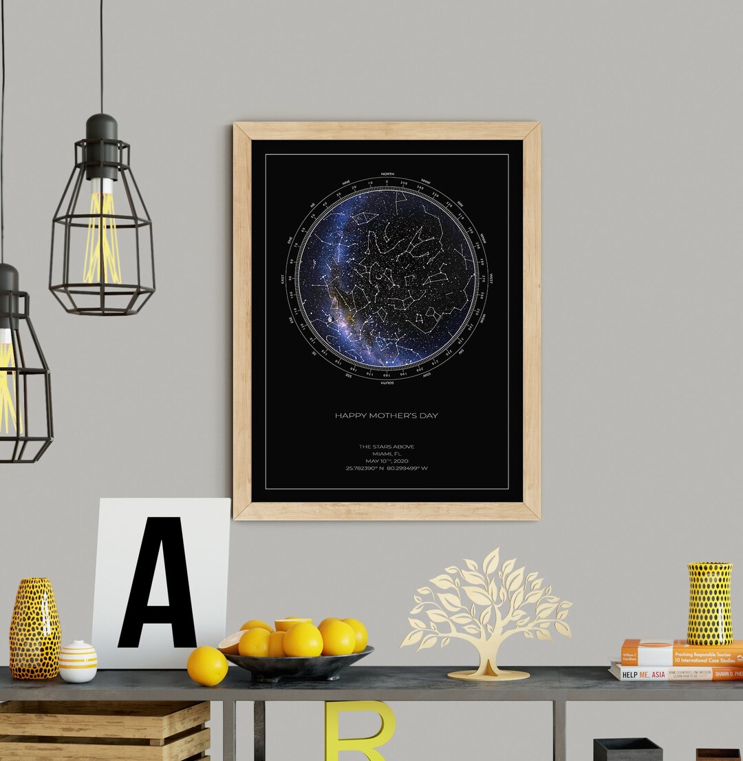 Custom Star Map Custom Celestial Artwork Night Sky Chart Astronomical ...