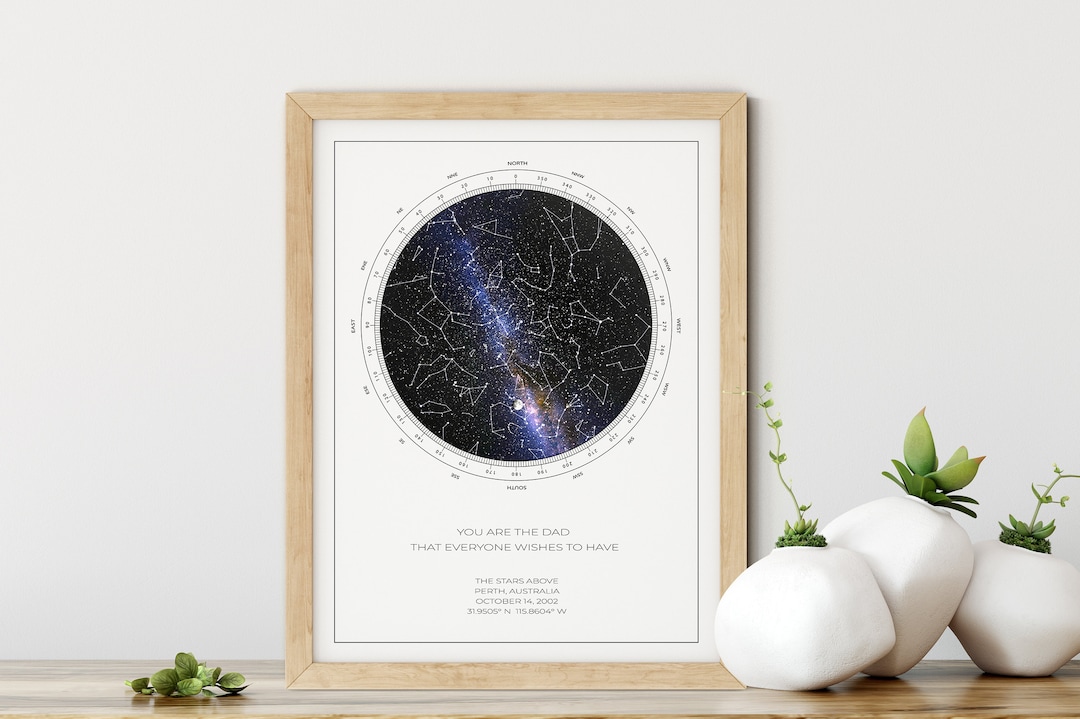 Custom Star Map Personalized Star Map Star Map Print Celestial Map ...