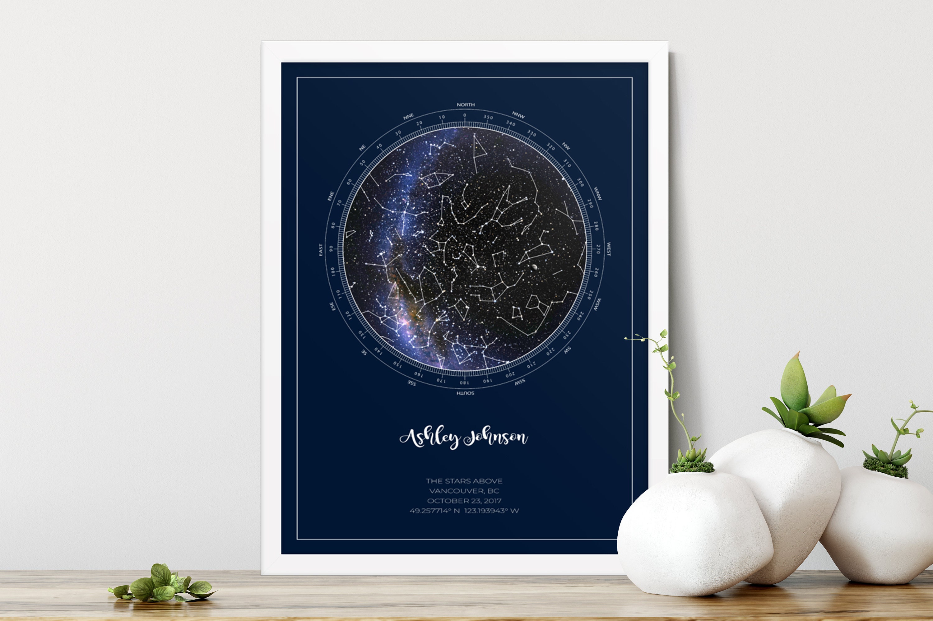 Personalized Gift Night Sky Star Map Under the Stars Print | Etsy