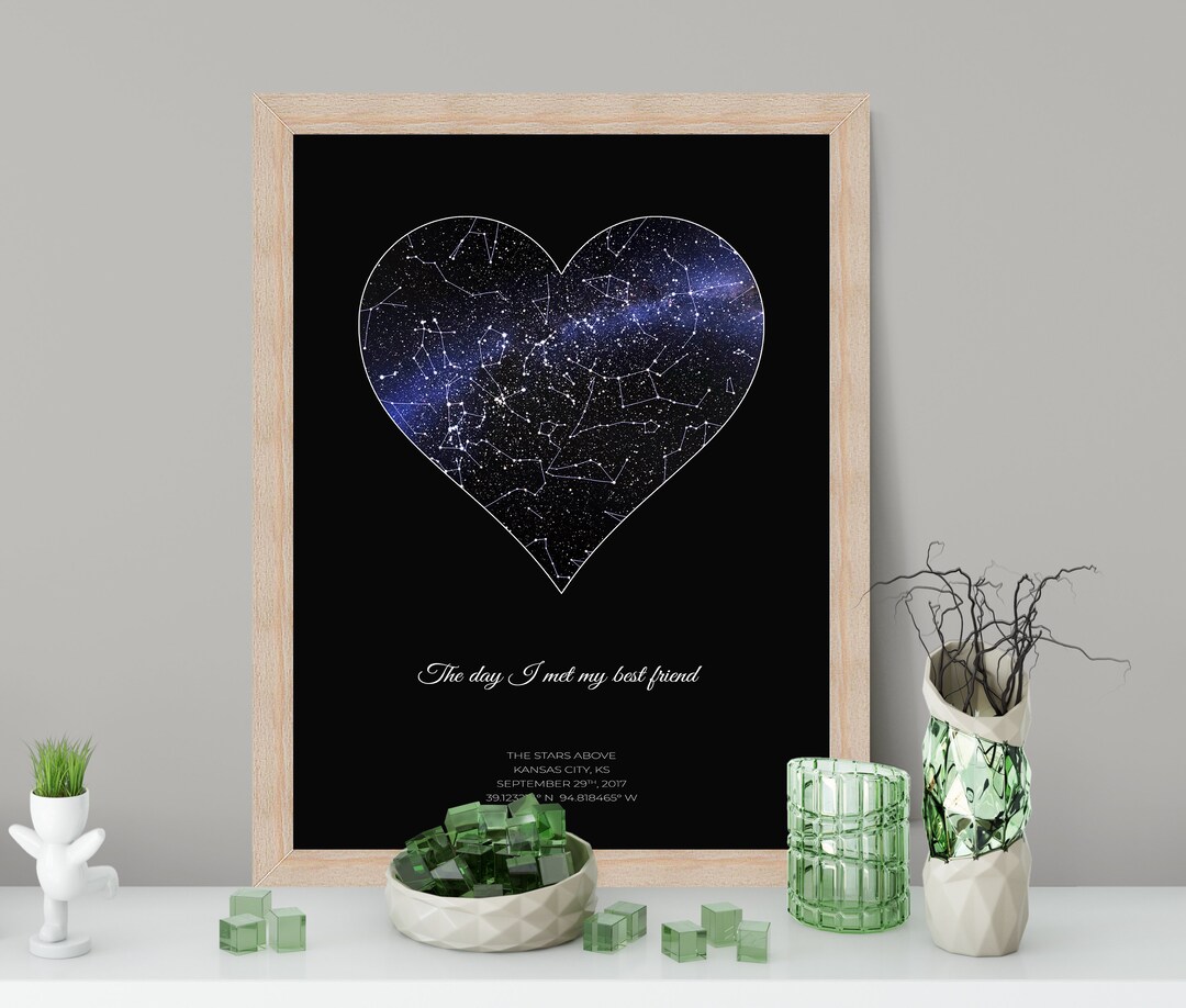 Custom Star Maps, Celestial Gift, Anniversary Gift, Wedding Gift, Gift ...